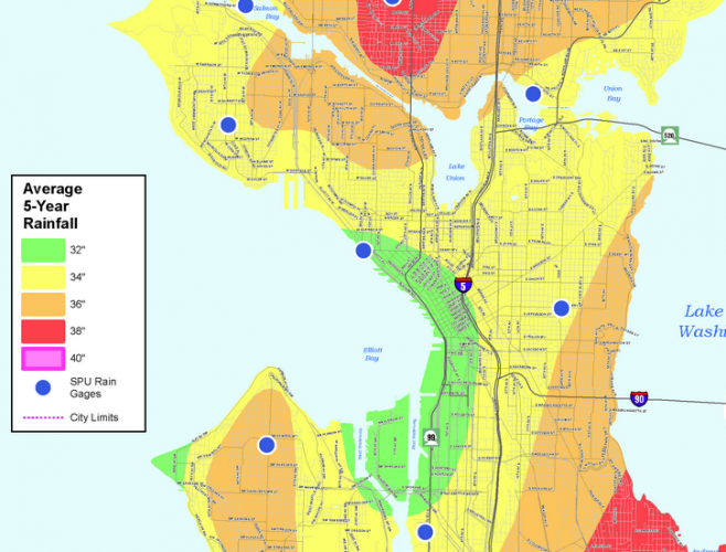 Map of the Week: Rainfall Across Seattle Neighborhoods » The Urbanist