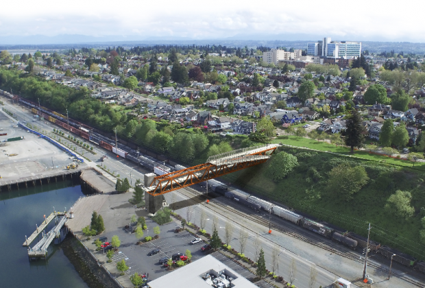 New Pedestrian Bridge Coming To Everett | The Urbanist