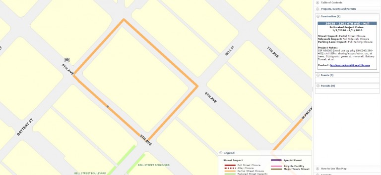 SDOT Launches Map Tool To Help Street Users Deal With Construction ...