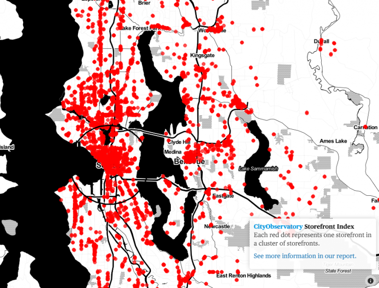 Map Of The Week: Density Of Storefronts In Seattle » The Urbanist