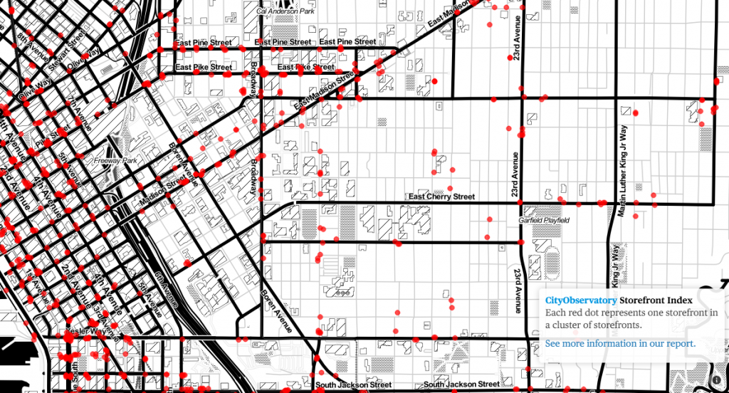 Map Of The Week: Density Of Storefronts In Seattle » The Urbanist