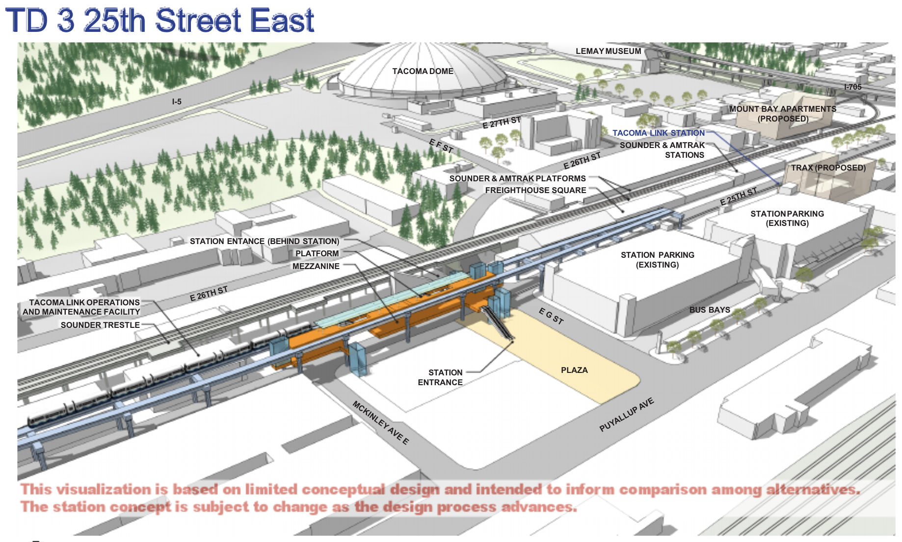 Sound Transit Drops Tacoma Dome Link Station Renderings for Early ...