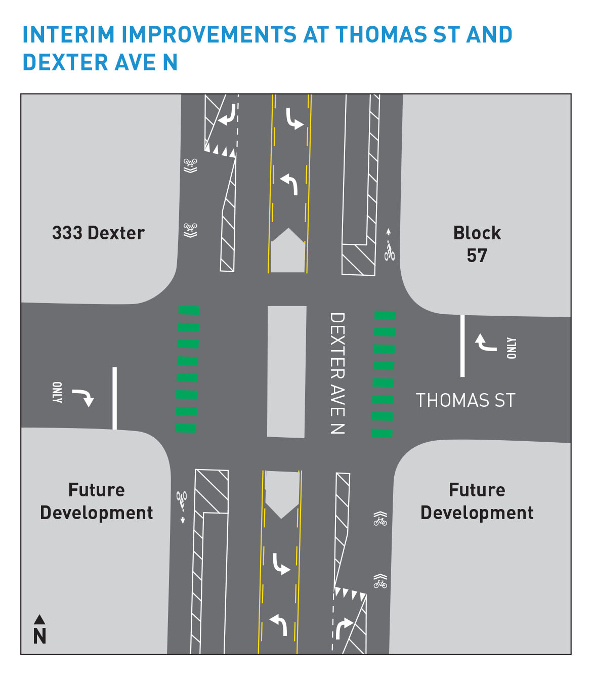Thomas Street in South Lake Union To Get Traffic Diverter, Protected ...
