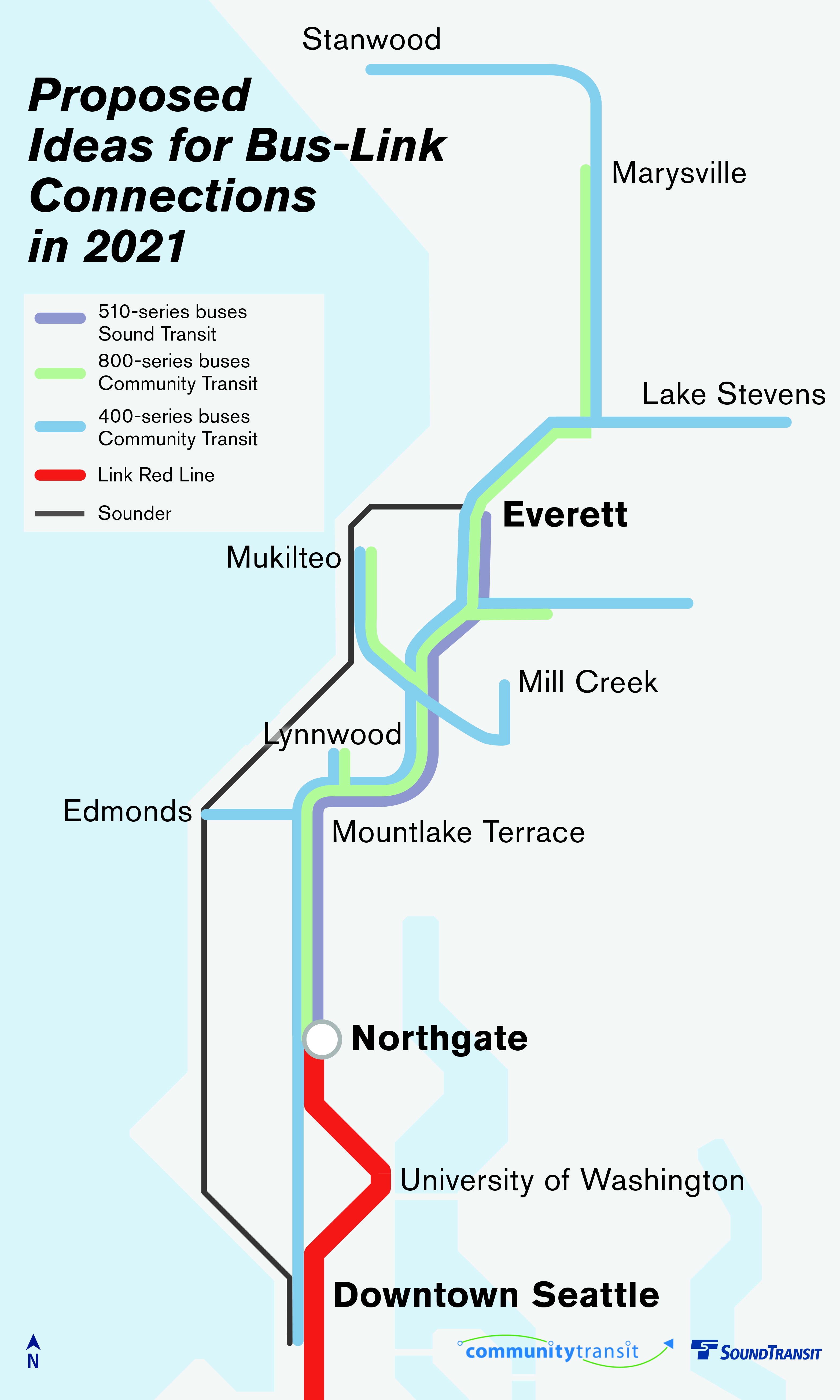 Bus-to-Link: Snohomish County Bus Routes Planned to Serve Northgate in ...