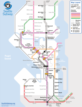 Map of the Week: Seattle’s New Long-Range Rail Plan Goes Big » The Urbanist