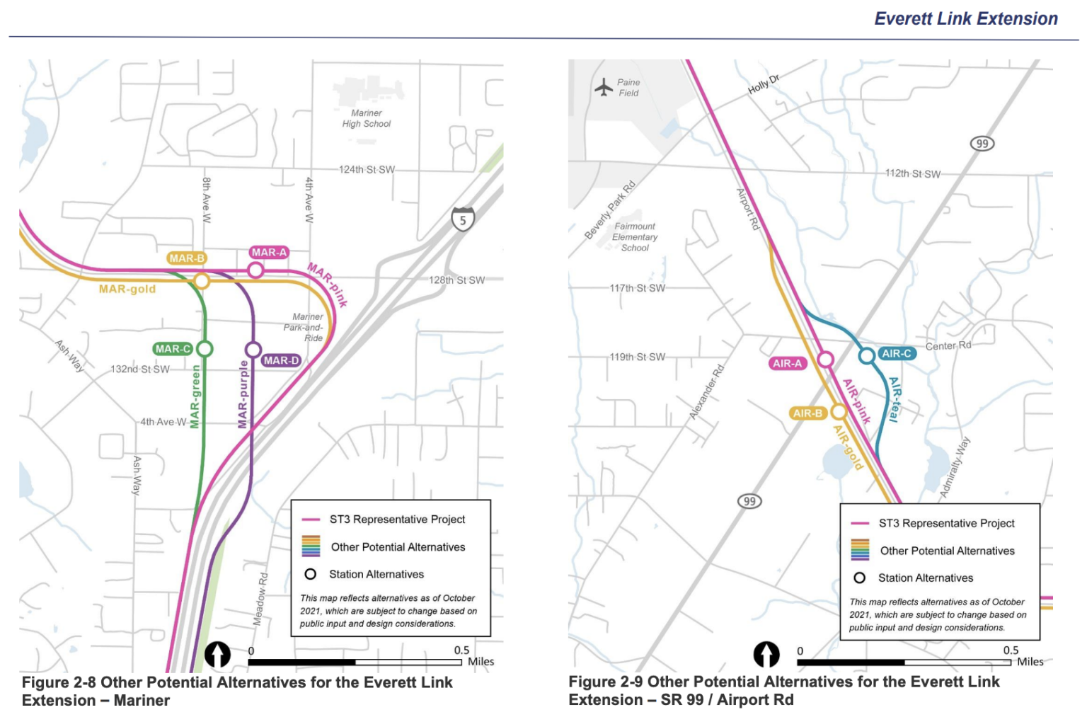 A First Peek at Proposed Everett Link Light Rail Alignments » The Urbanist