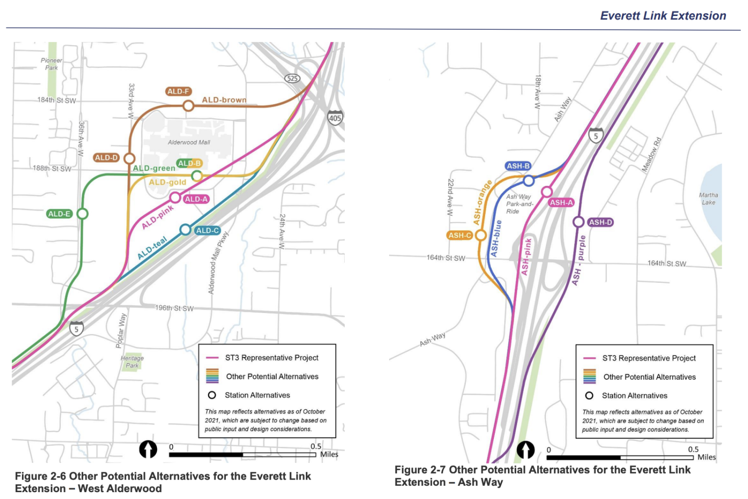 A First Peek at Proposed Everett Link Light Rail Alignments » The Urbanist