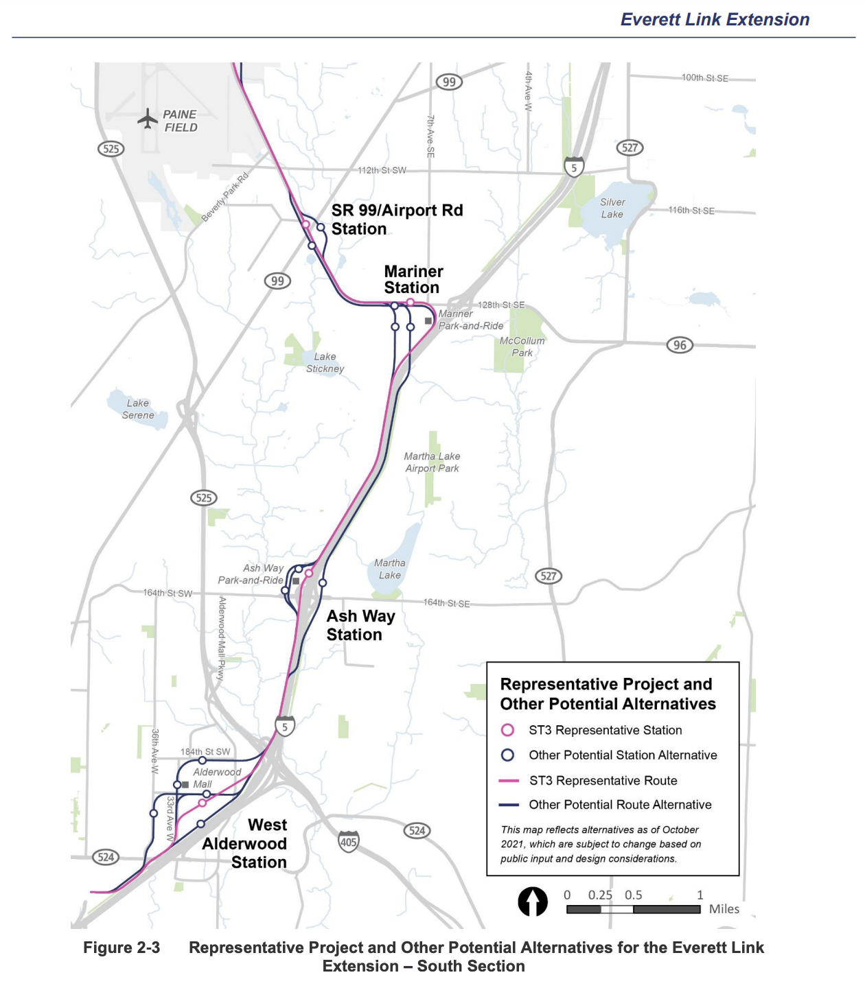 A First Peek at Proposed Everett Link Light Rail Alignments » The Urbanist