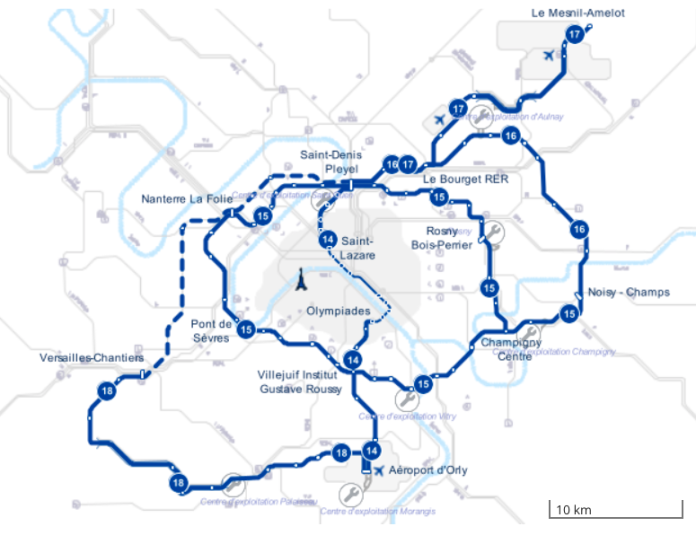 Map of the Grand Paris Express, Europe’s Largest Transit Expansion ...