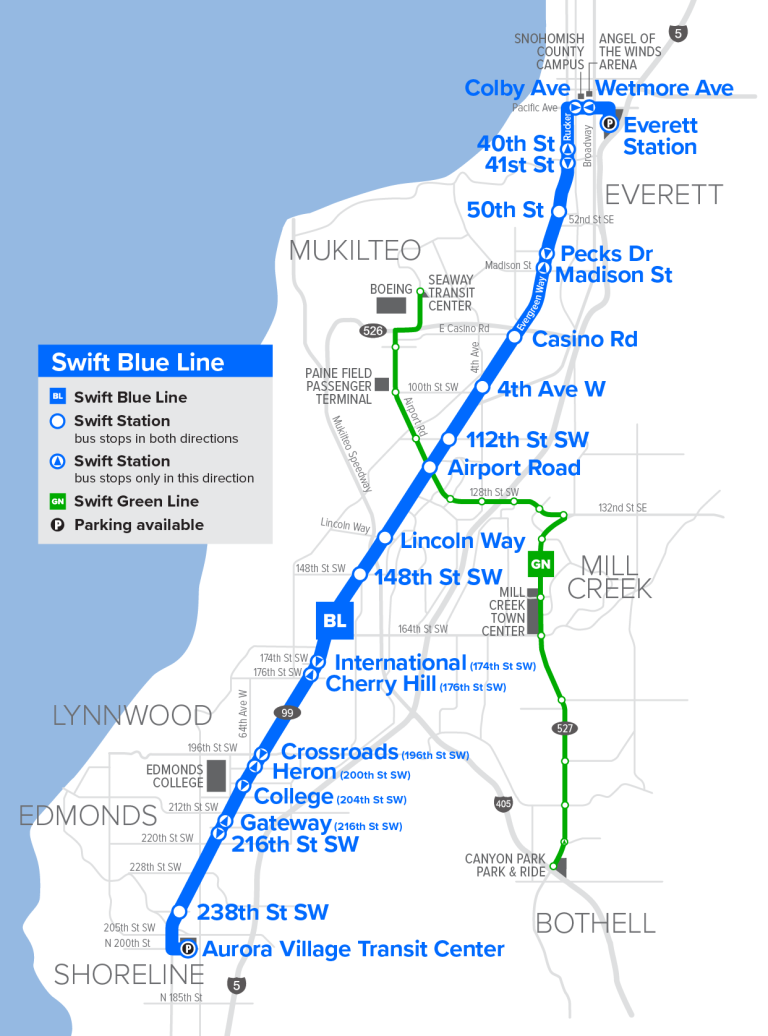 Direct I-5 and SR 99 Alternatives Reemerge for Everett Link Light Rail ...