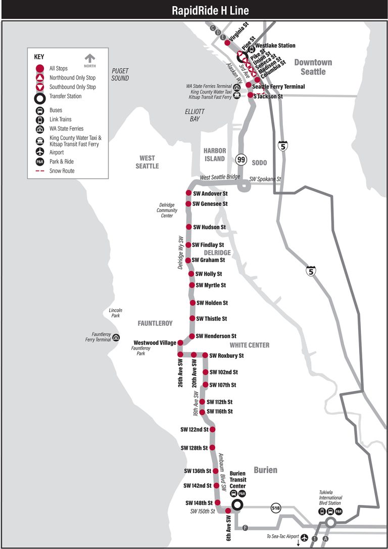 Exploring Destinations on the New RapidRide H » The Urbanist