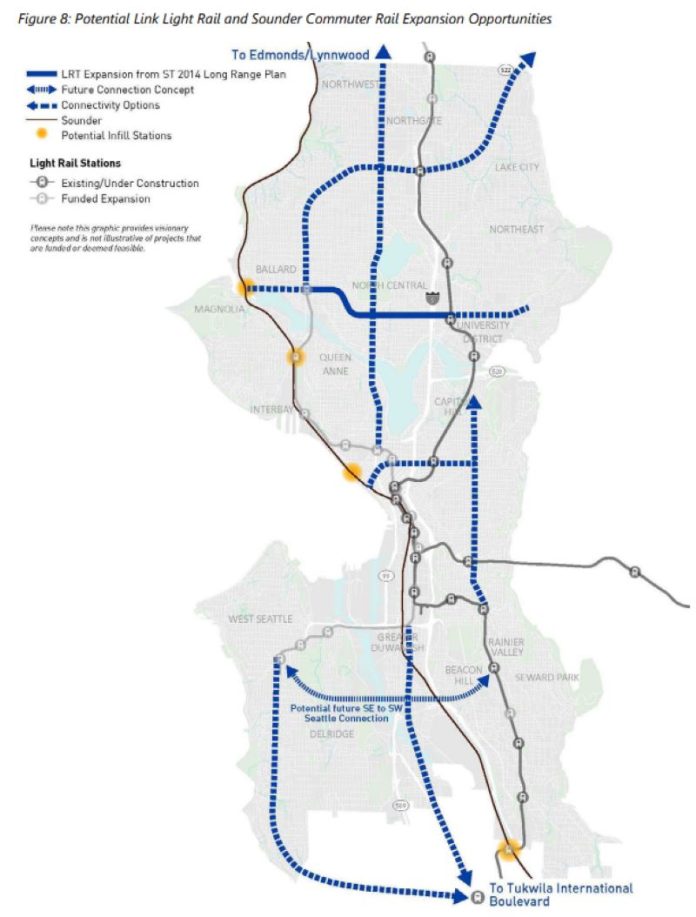 Map of the Week: Seattle’s New Long-Range Rail Plan Goes Big » The Urbanist