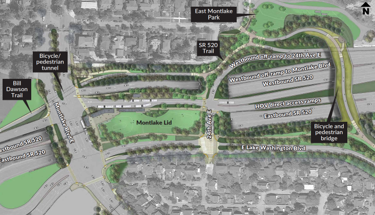 First Look at Montlake’s Highway Lid and Pedestrian Bridge, Opening ...