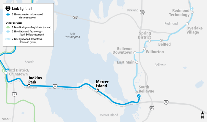 Sound Transit Starts I-90 Testing, Full 2-Line Opening Slips to 2026 ...